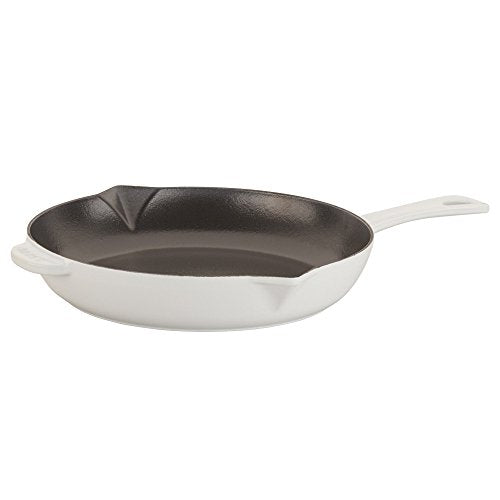 STAUB Cast Iron Enameled Frying Pan Skillet, 10-inch, White – Danielle ...