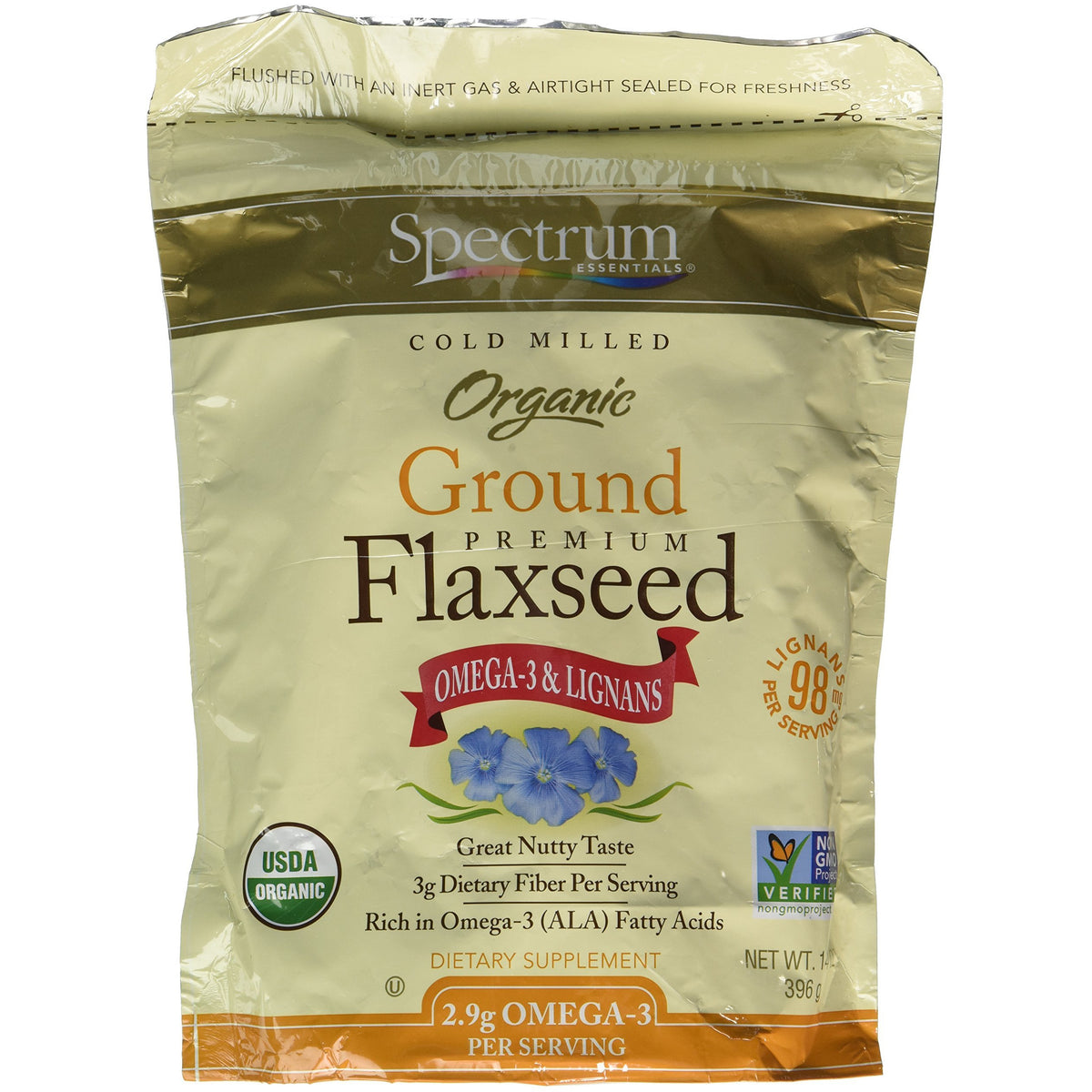 Spectrum Essentials Organic Ground Essential Flaxseed 14 oz. (Pack of ...