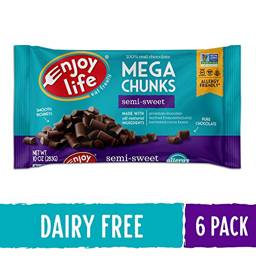 Enjoy Life Semi-Sweet, Dairy Free Vegan Mega Chunk Chocolate Chips, 10 ...