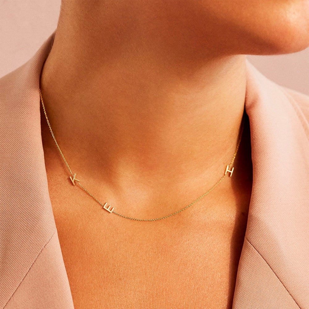 Maya Brenner Designs Mini 2-Letter Personalized Necklace, 14k Yellow G ...